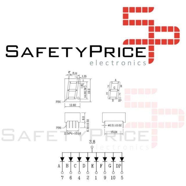 Display 7 Segmentos Led Rojo 5611bh 0,56 Anodo Comun – Safetyprice ...